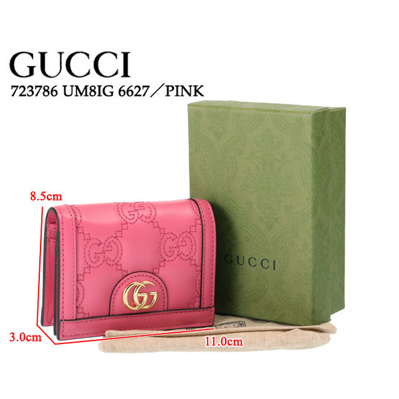Gucci | Bags | Gucci Matelasse Pink Wallet Bifold Case Coin Gg Card ...
